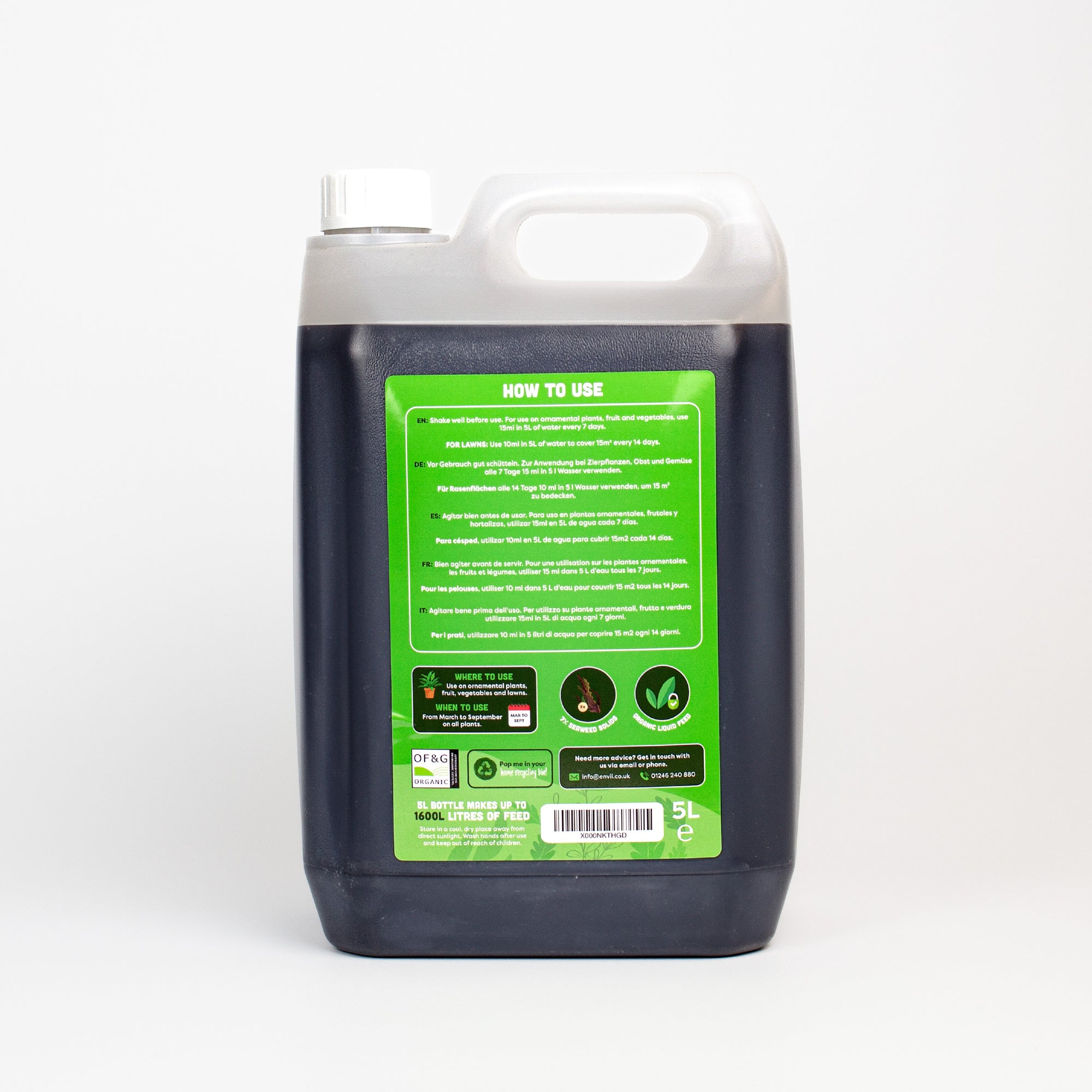 Envii SeaFeed Xtra - Liquid Seaweed Fertiliser – envii